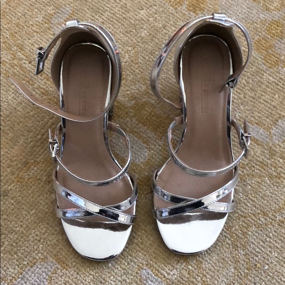ASOS | Shoes | Asos Silver Chunky Heel Sandals | Poshmark